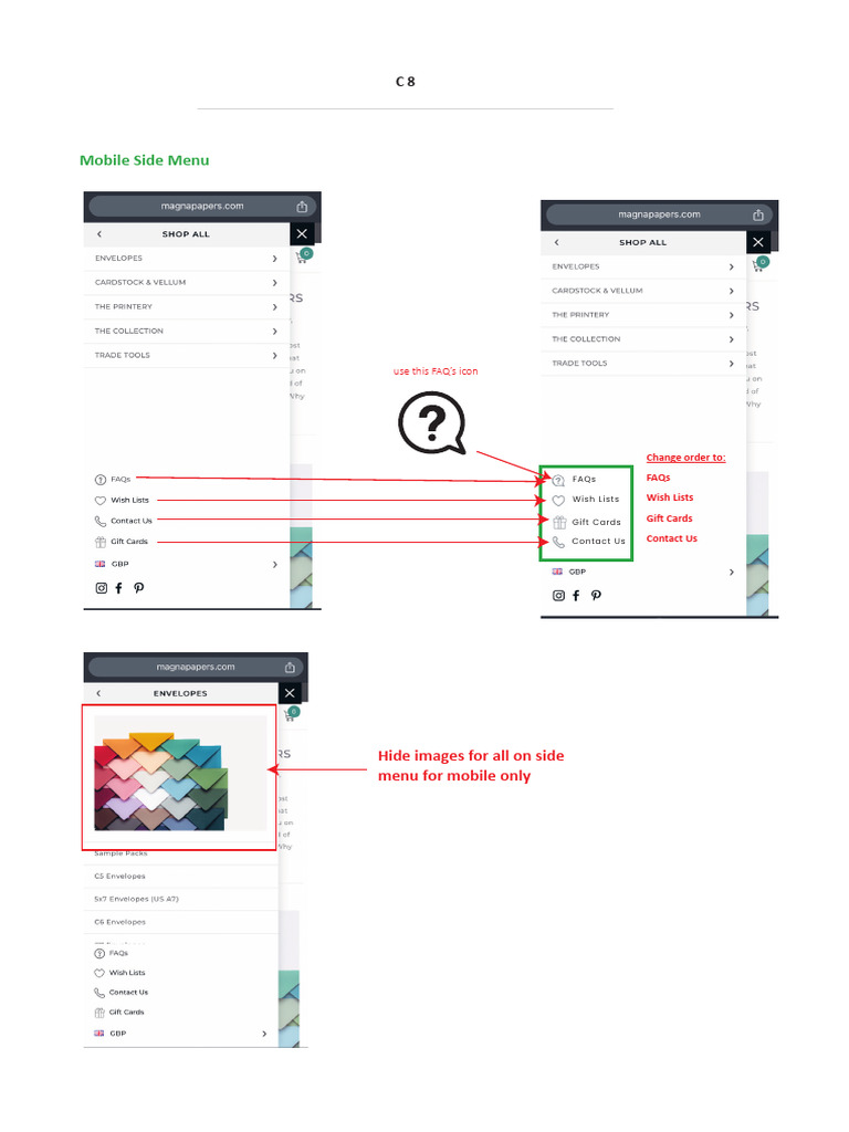 Hide Images For All On Side Menu For Mobile Only | PDF