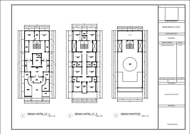 01 Denah Hotel | PDF