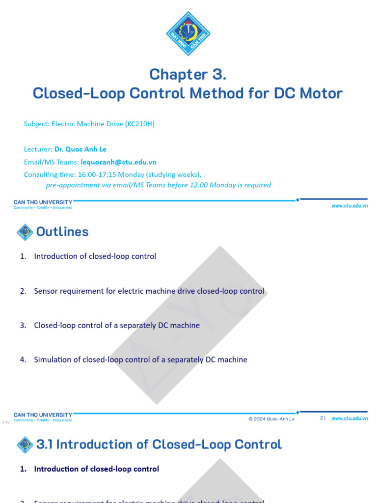 MD - C3 - Closed-Loop Control Method For DC Motor | PDF | Control Theory | Resistor