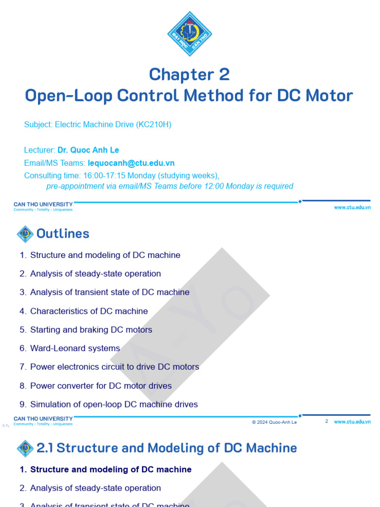 MD_C2_Open-Loop Control Method for DC Motors (1) | PDF | Electric Motor | Rectifier