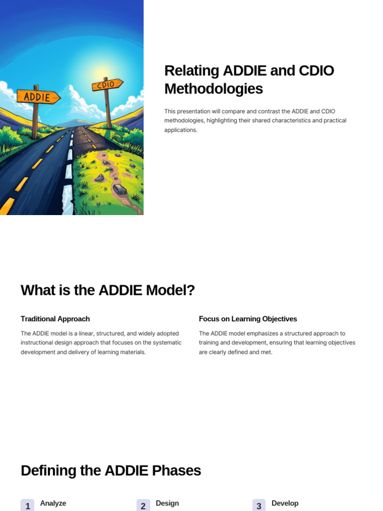 Relating-ADDIE-and-CDIO-Methodologies.pptx | PDF | Cognitive Science | Cognition