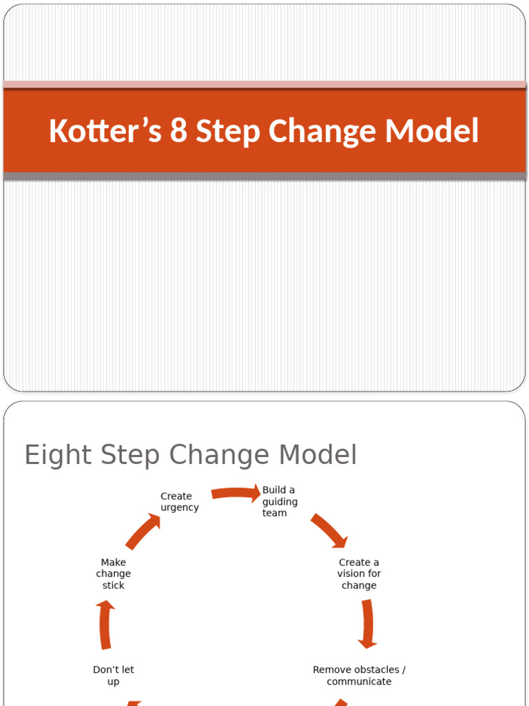 Kotter’s 8 Step Change Model | PDF | Social Psychology