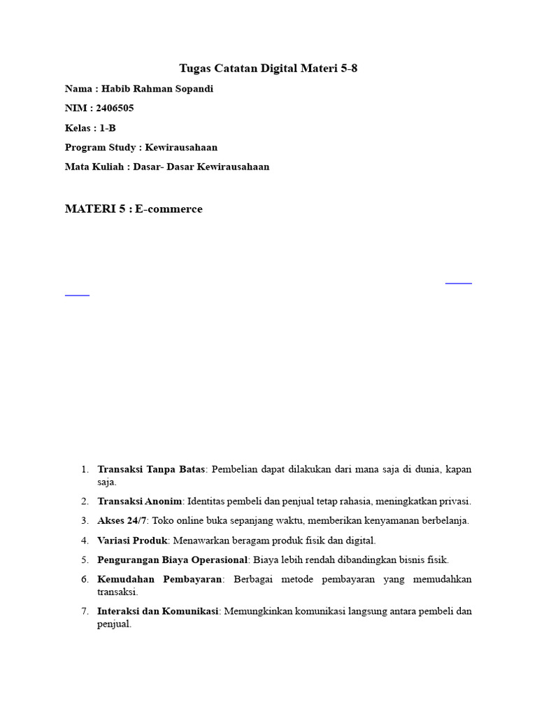 Panduan Lengkap E-commerce dan Manfaatnya | PDF