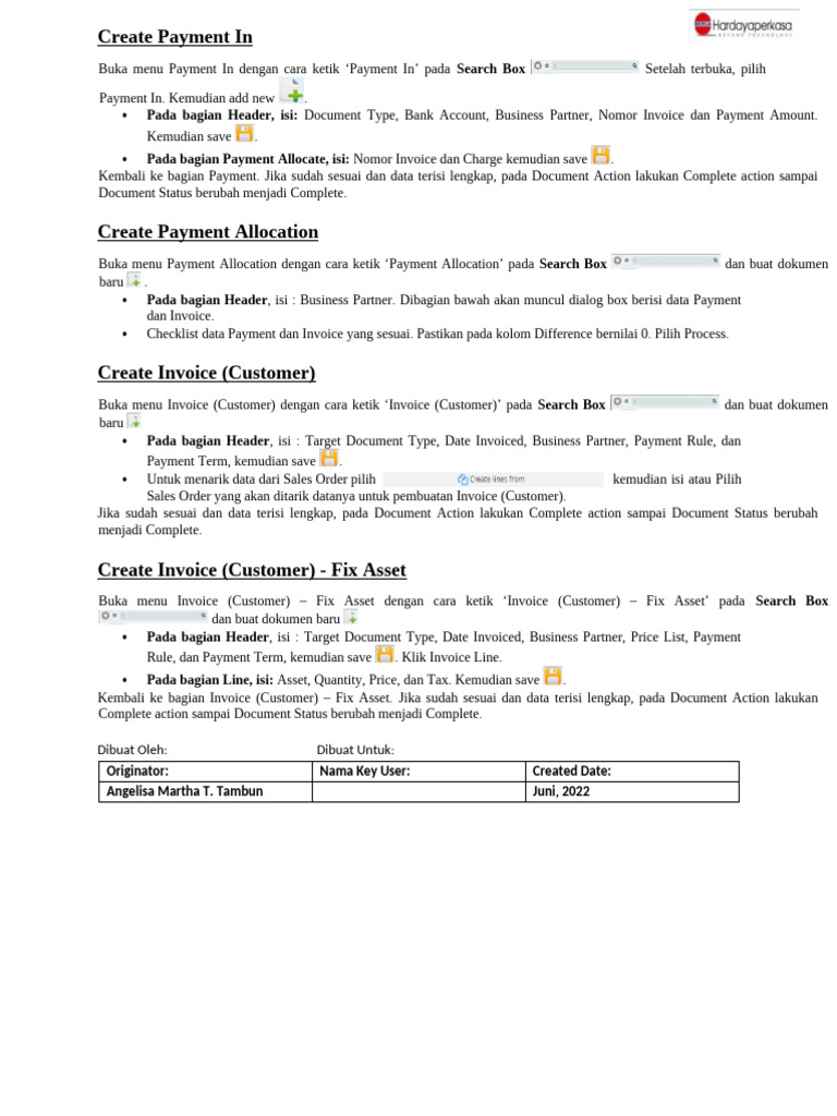 Handbook PI, PA, Invoice (Customer) | PDF