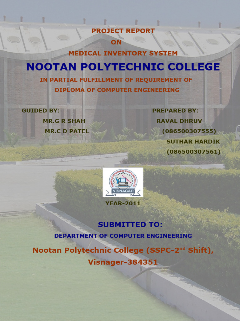 Medical Inventory Management System Project Report | PDF | System ...