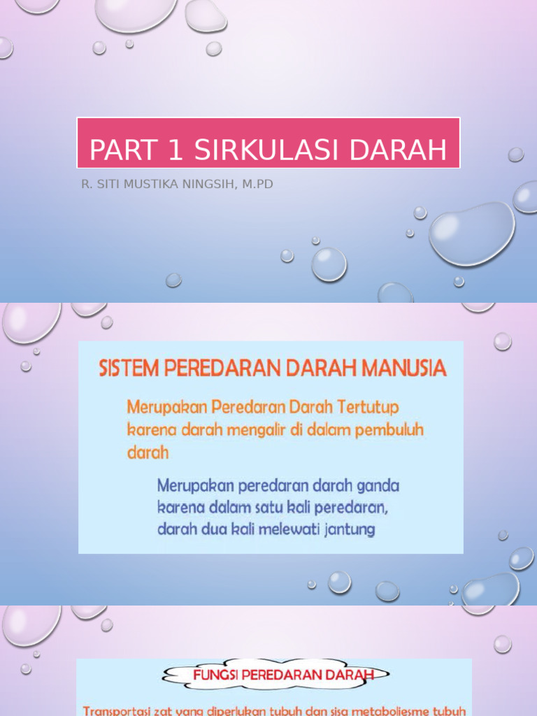 Part 1 Sirkulasi Darah ( Komponen, Pembekuan Darah, Gol Darah ...