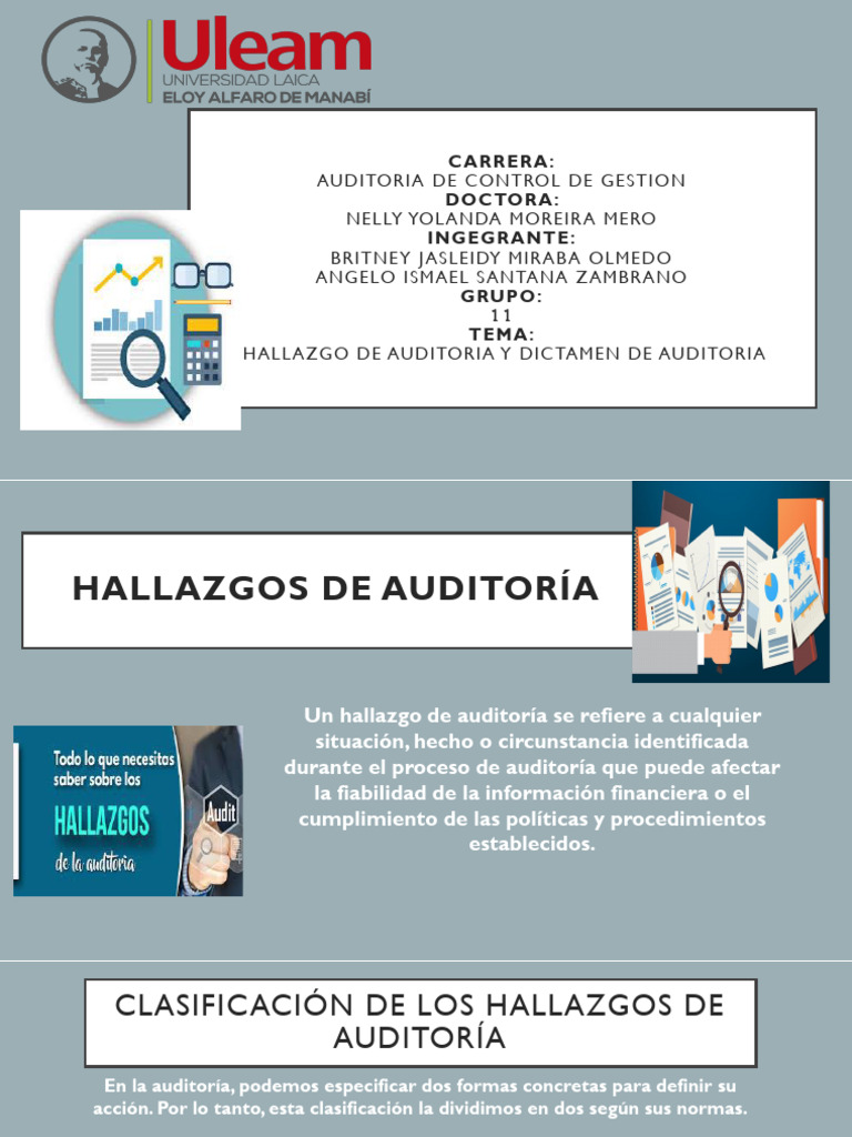 Hallazgo y Dictamen de Auditoría Grupo 11 | PDF | Auditoría