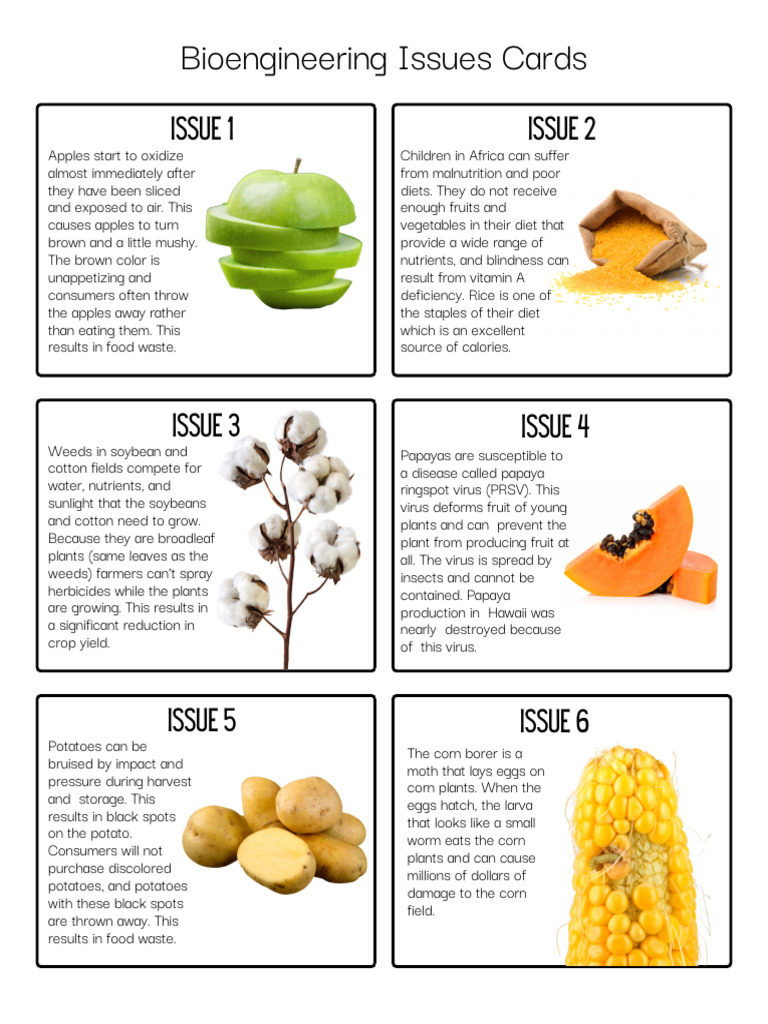 Bioengineering_Cards | PDF | Agriculture