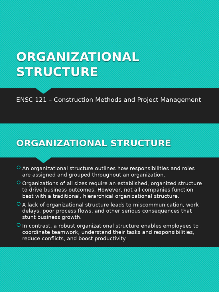 Lecture 5 - Organizational Structure | PDF | Organizational Structure ...