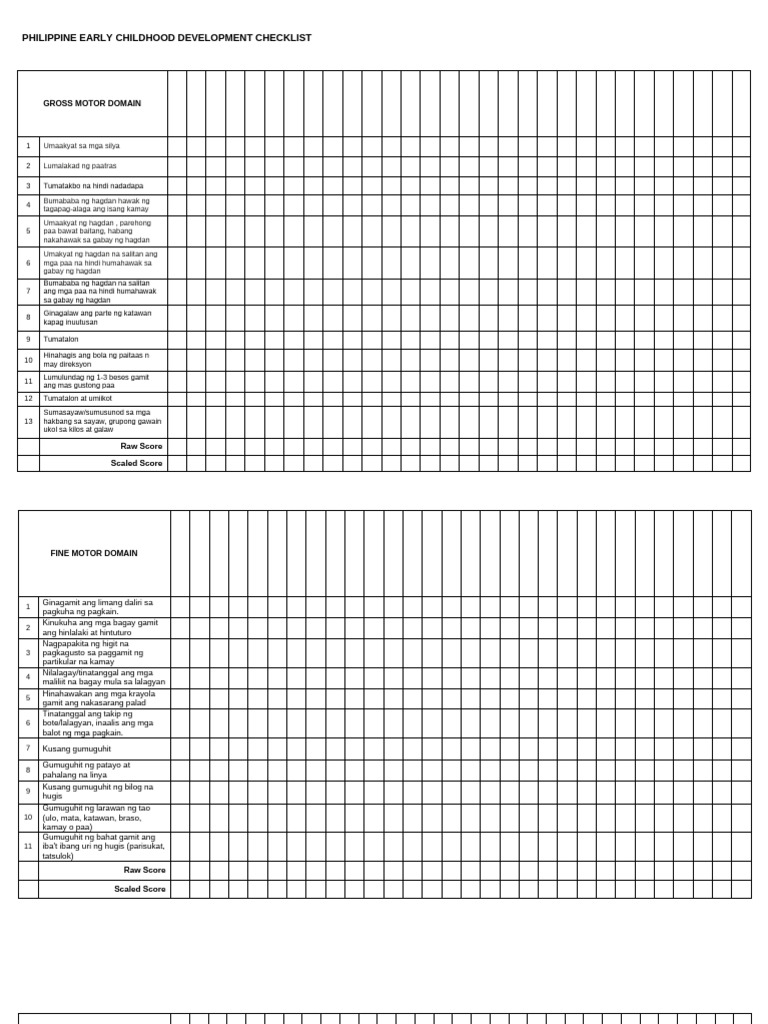 ECCD Individual Template 1 | PDF