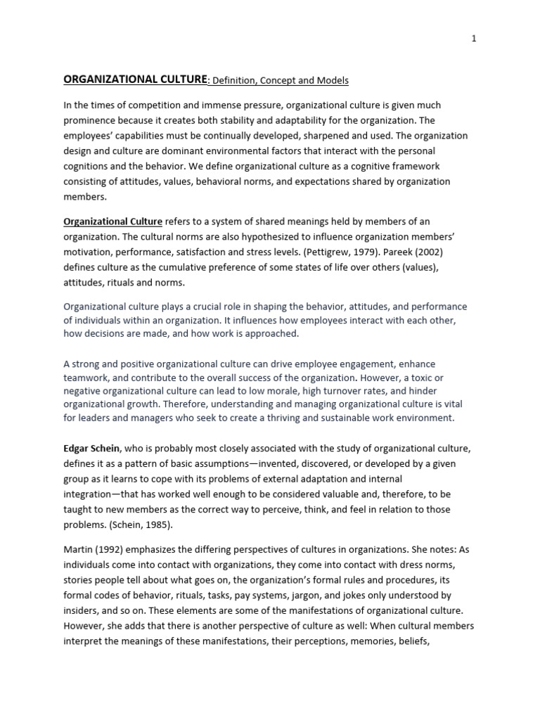 Understanding Organizational Culture | PDF | Organizational Culture | Organizational Behavior