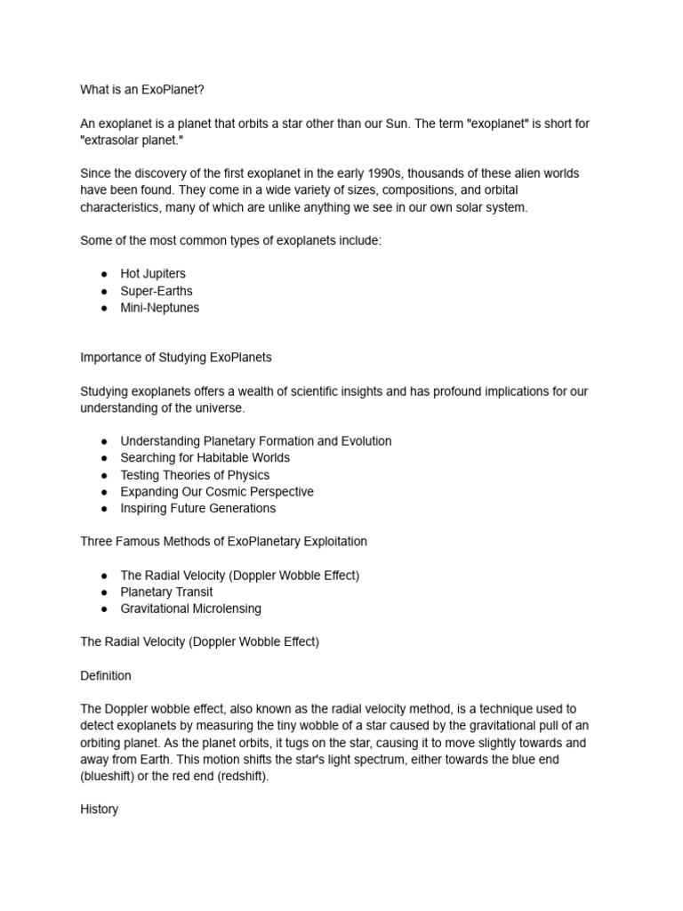 Doppler Wobble Effect | PDF | Exoplanet | Planets