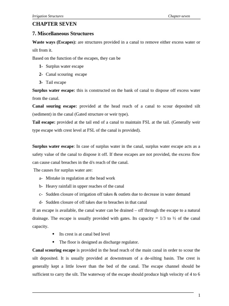 Chapter_7_Miscellaneous | PDF | River | Canal