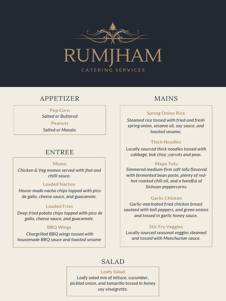 Final Food Menu Rumjam | PDF