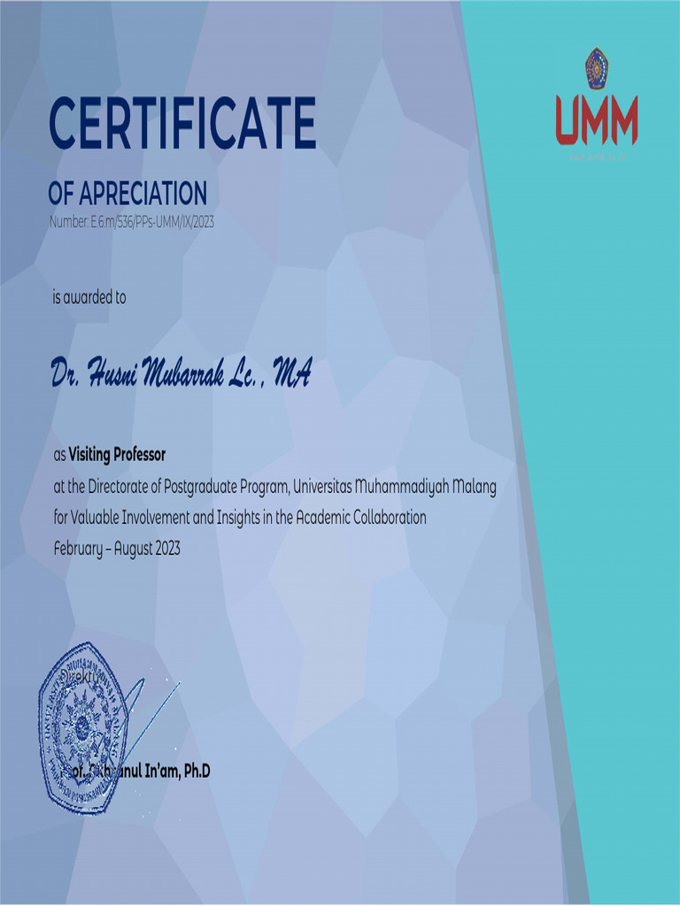 Dr. Husni Mubarrak LC., MA | PDF