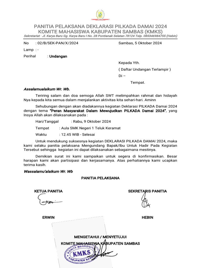 undangan deklarasi pilkada(1) | PDF