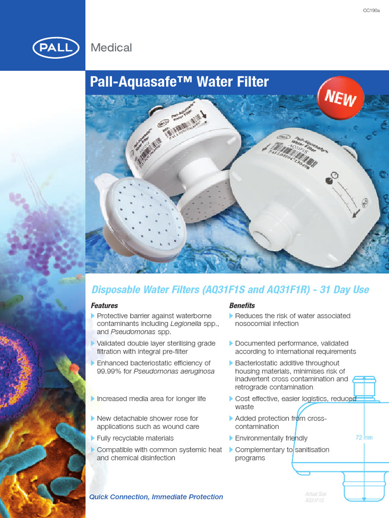 Pall-Aquasafe Water Filters Overview | PDF | Pseudomonas Aeruginosa ...