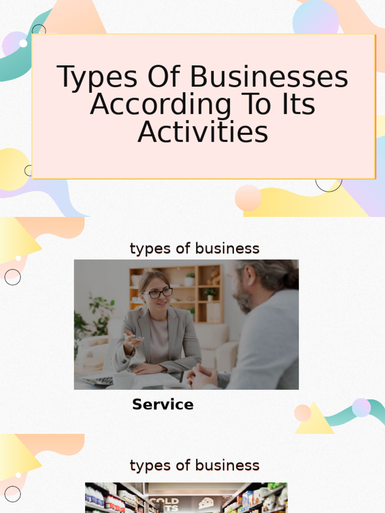Types of Business Activities | PDF