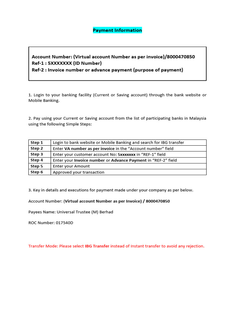 Biller Code - Corporate Customer | PDF