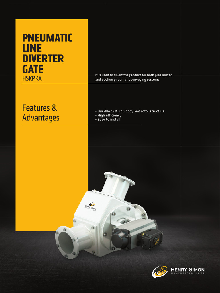 HS TecSheet PneumaticLineDiverterGate | PDF
