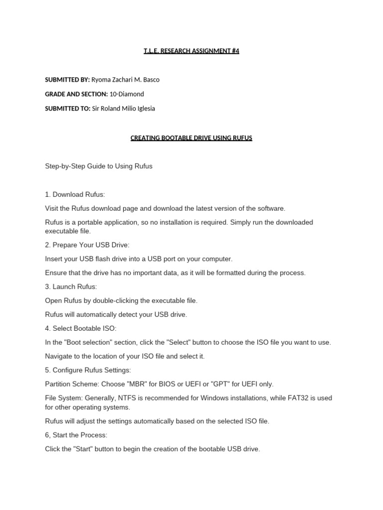 Tle Research Assignment #4 | PDF