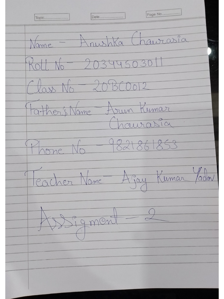 Anushka chaurasia , Roll no 20344503011 | PDF