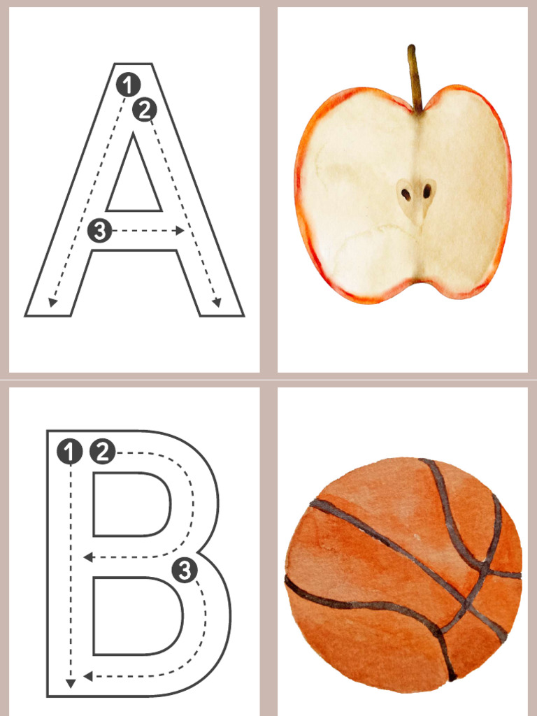 Alphabet Watercolour Cards | PDF