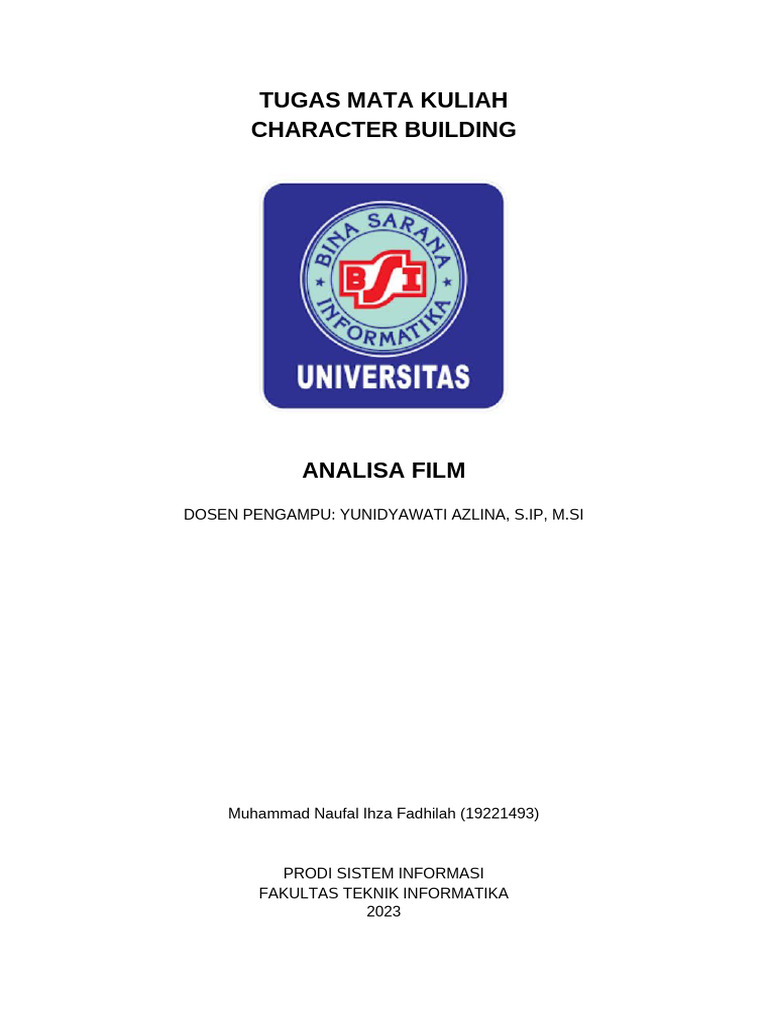 Analisa Film Character Building | PDF