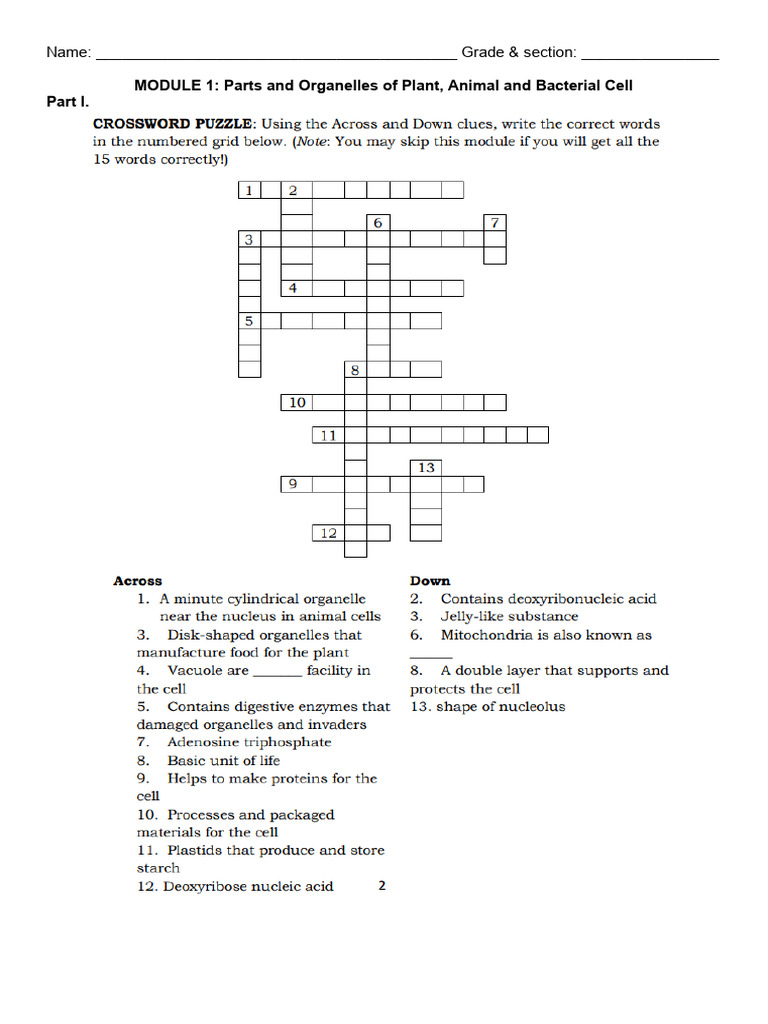 long quiz module 1 | PDF | Cell (Biology) | Cytoplasm