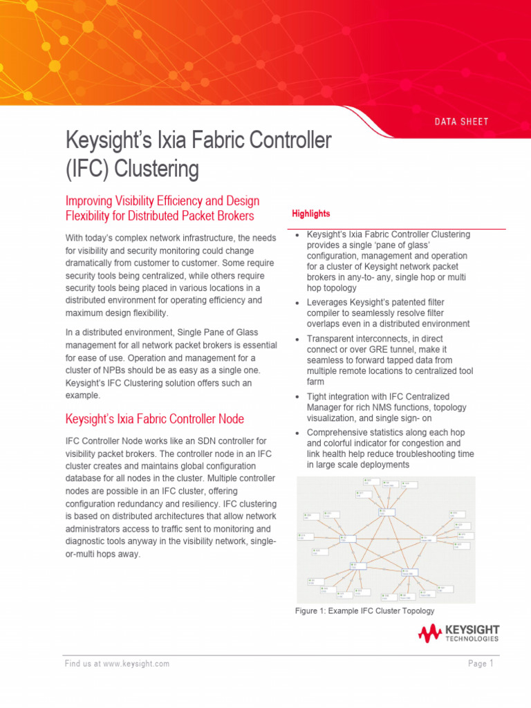Keysight's Ixia Fabric Controller (IFC) Clustering (1) | PDF | Network ...