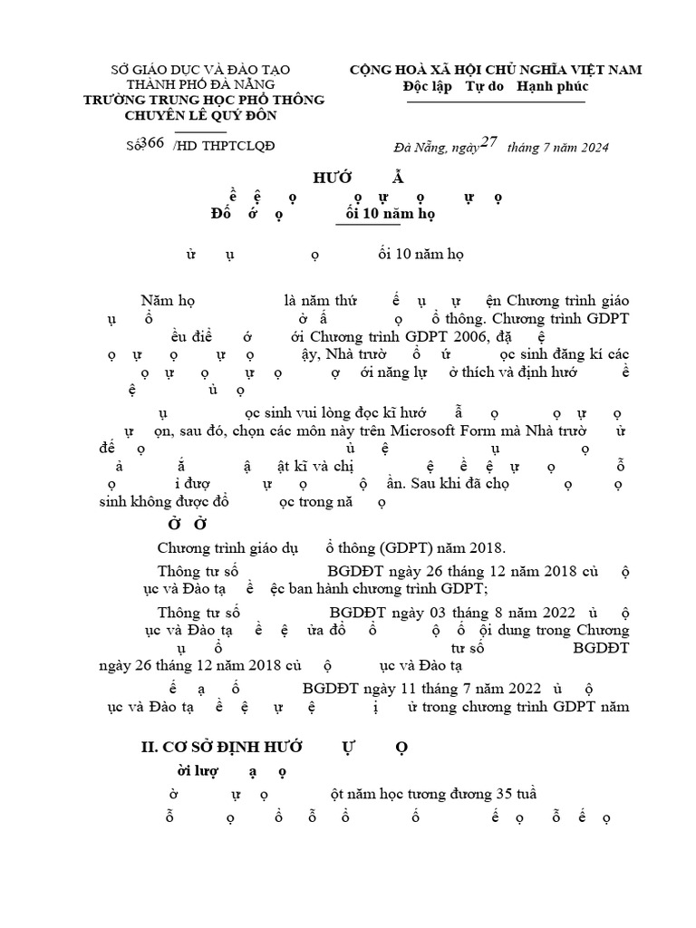 366.HD - THPT Chon Mon Hoc Lua Chon Va Tu Chon - Signed.signed | PDF