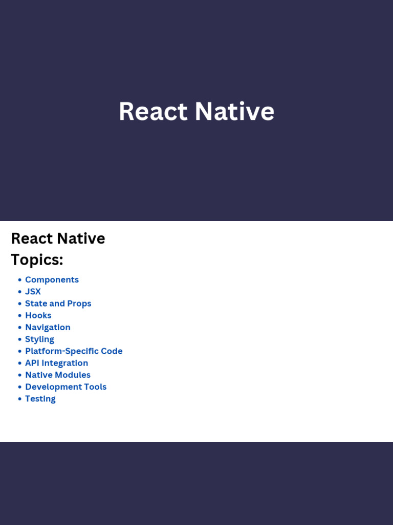 React Native | PDF | Java Script | Computing React Native | PDF | Java Script | Computing