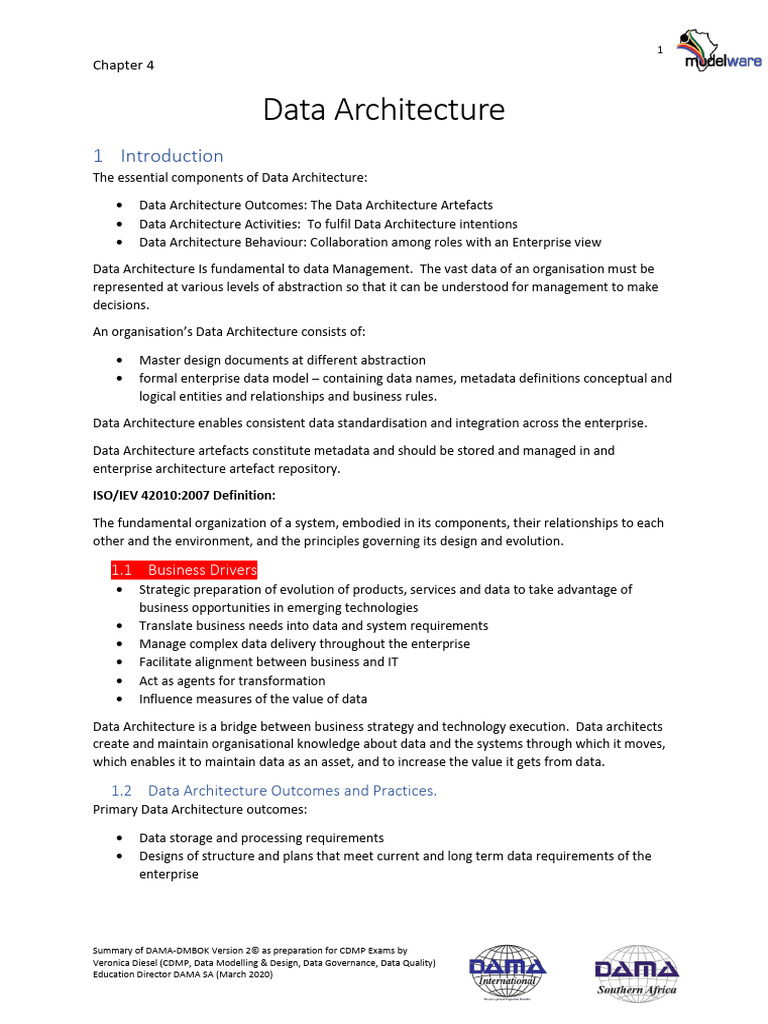 Chapter 4 DATA ARCHITECTURE | PDF | Data Model | Conceptual Model