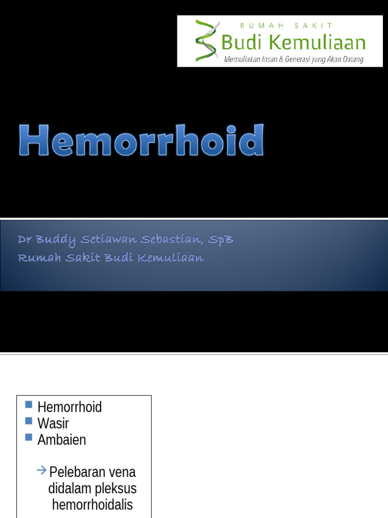 Gejala dan Penanganan Hemoroid | PDF