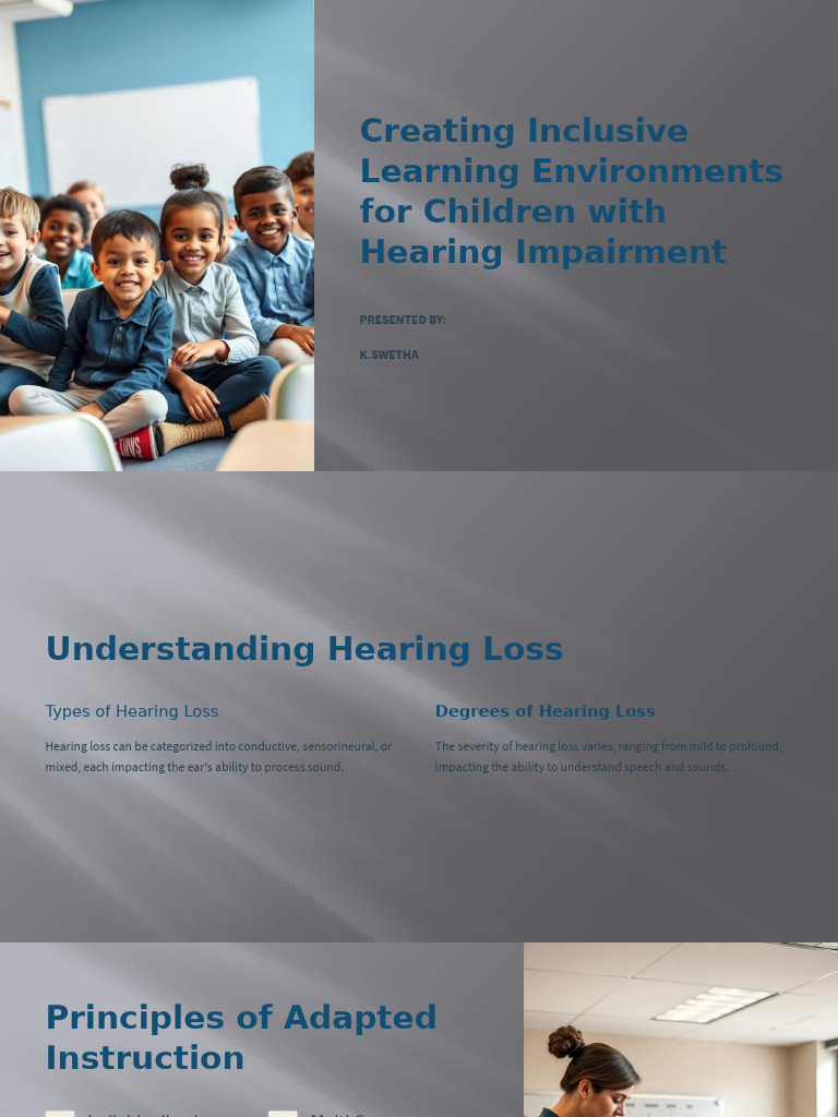 Inclusive Learning for Hearing Impaired | PDF | Hearing Loss | Learning