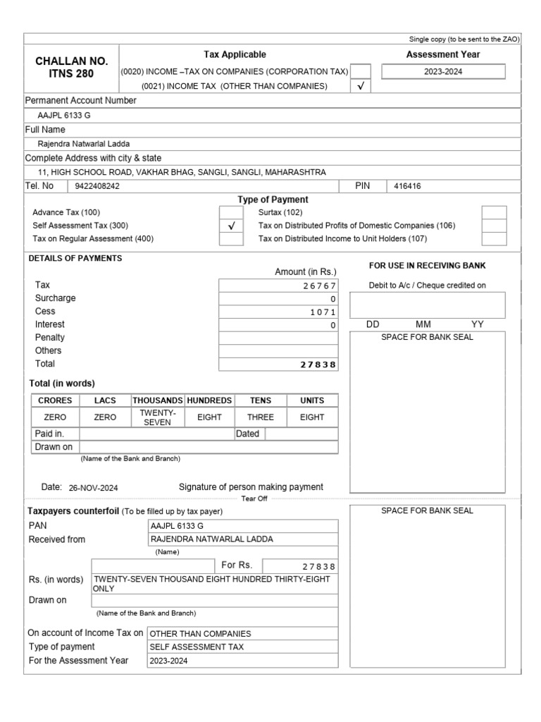 challan | PDF | Cheque | Payments