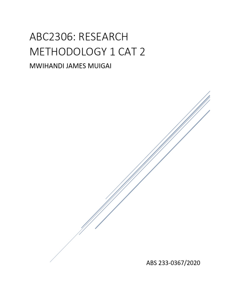Research Methodology Cat 2 | PDF | Sampling (Statistics) | Science