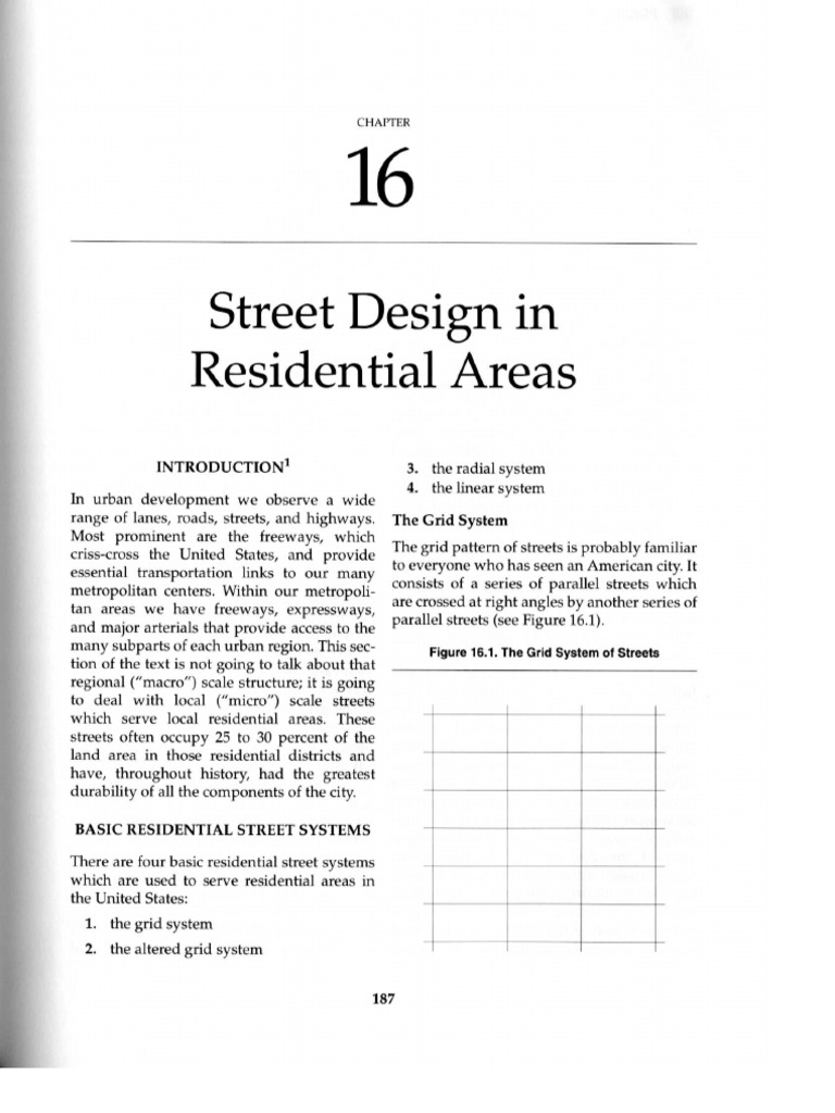 RESIDENTIAL STREETS Reading | PDF