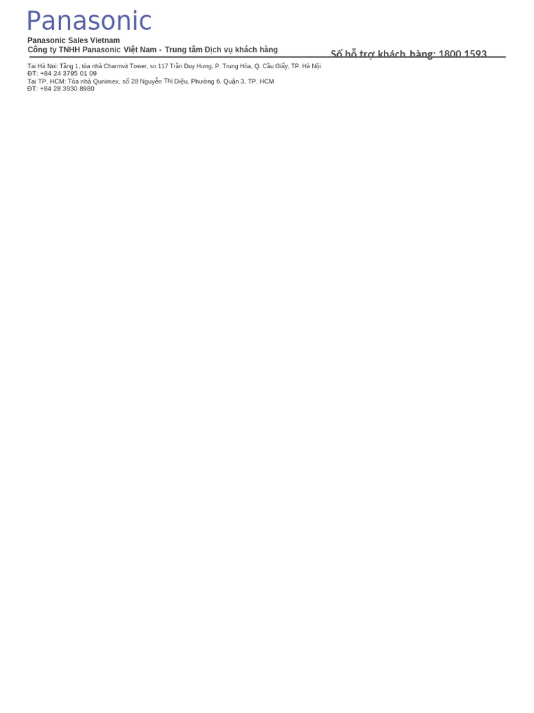 Panasonic 1 | PDF