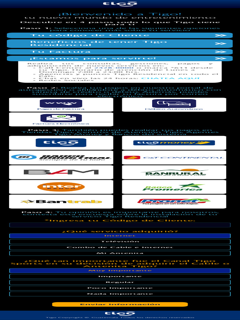 Bienvenido a Tigo | PDF