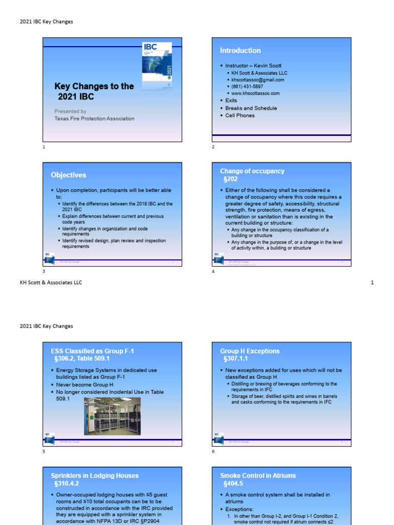 2021 IBC Key Changes | PDF | Fire Sprinkler System | Elevator
