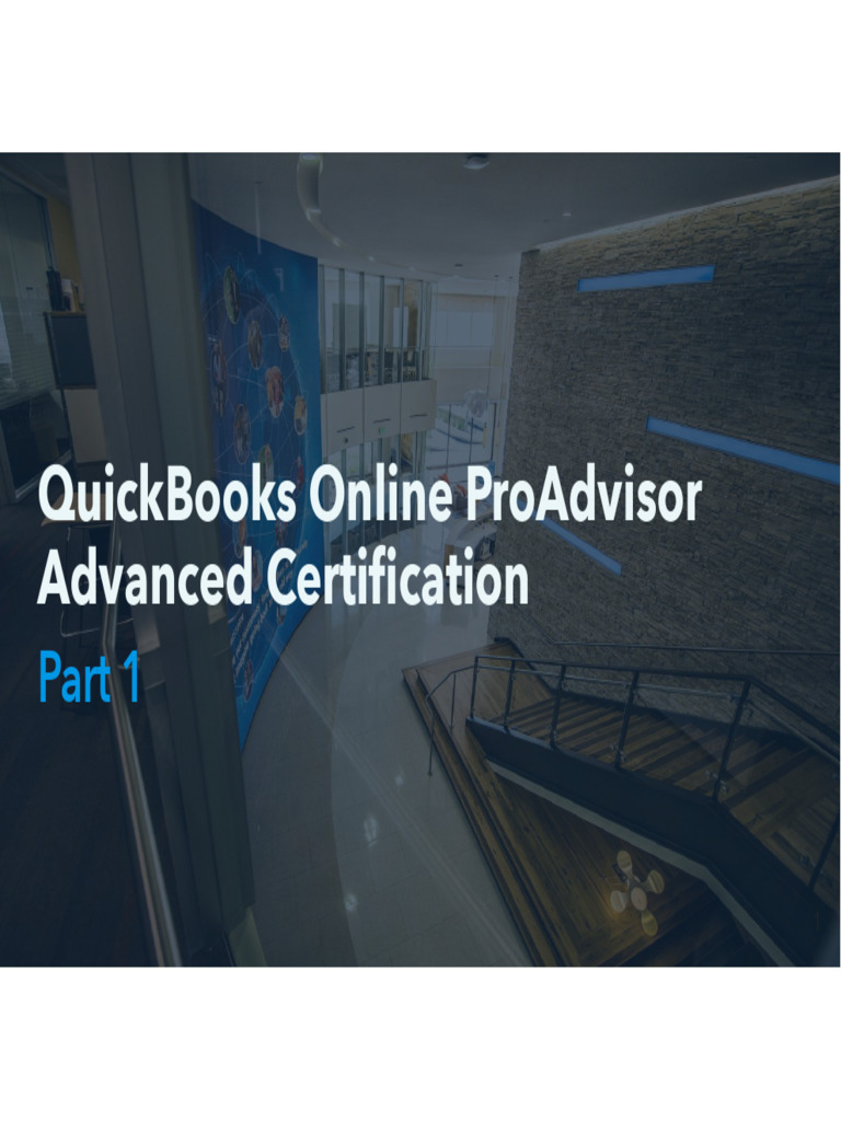 QuickBooks Onine ProAdvisor Advanced Certification Handout | PDF ...