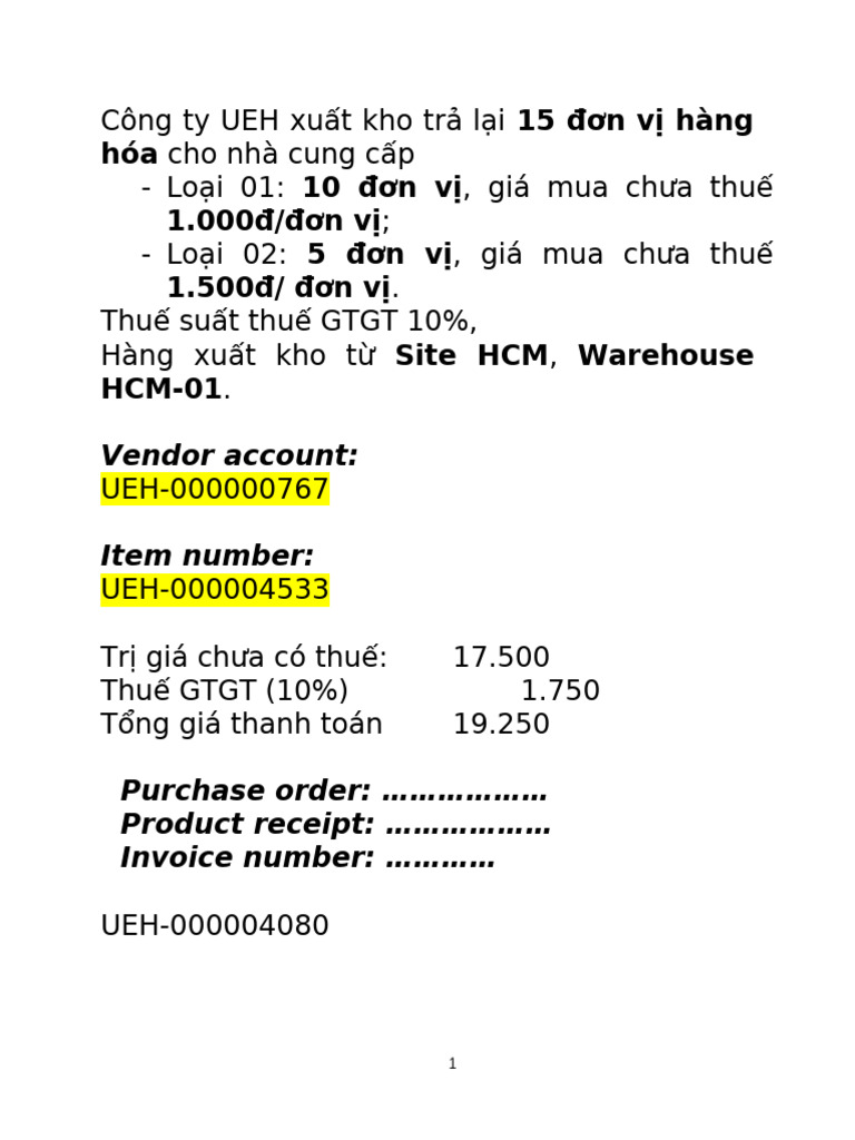 SCM 3 - Create A Purchase Return Order (Credit Note) Inventory Transfer ...