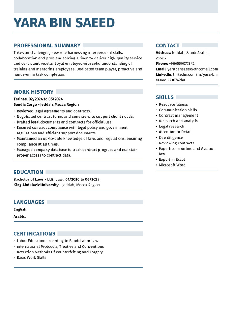 Yara Binsaeed CV Compressed | PDF