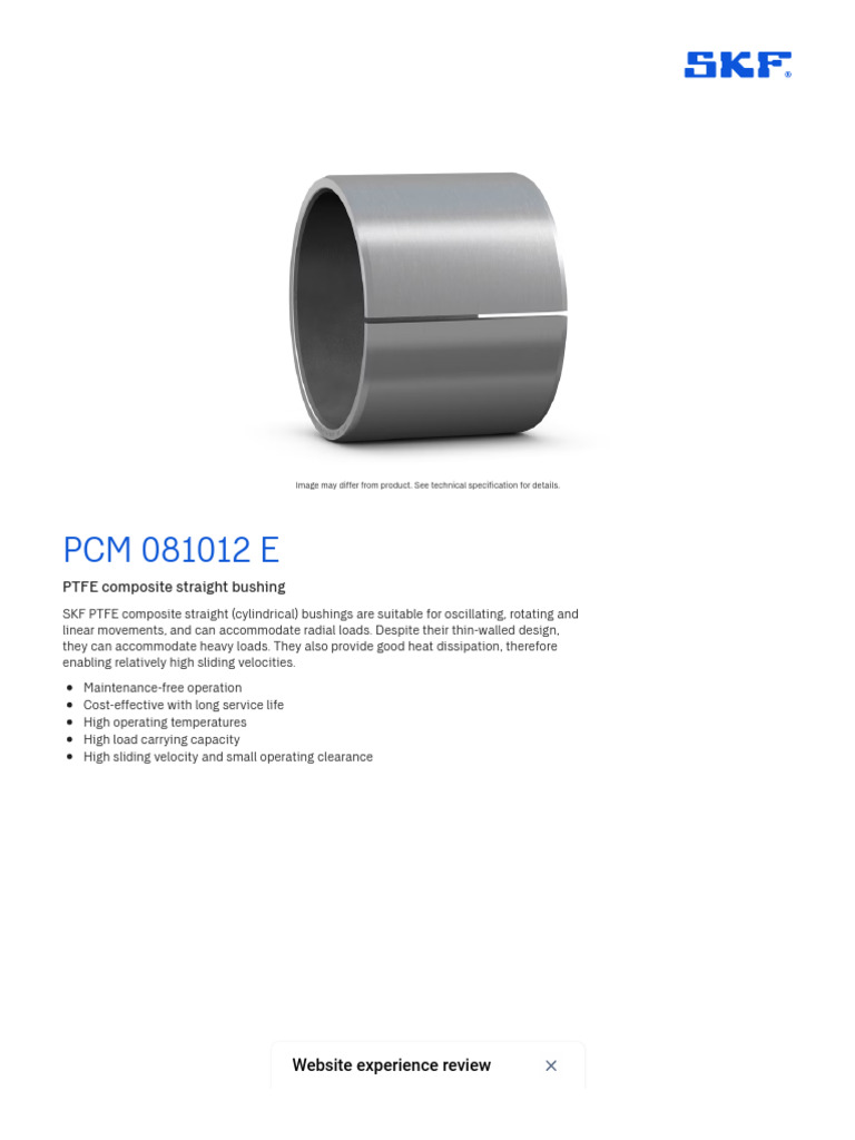 PCM 081012 E - Bushings, Thrust Washers and Strips - SKF | PDF ...