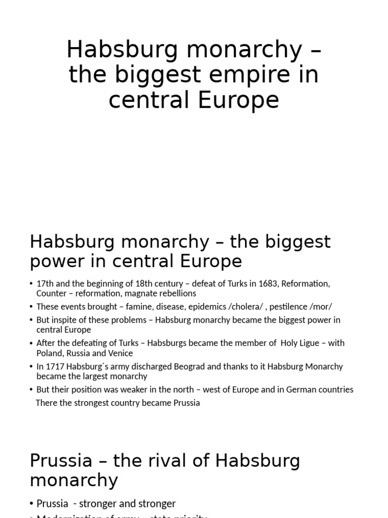 Habsburg Monarchy: Power and Challenges | PDF | Habsburg Monarchy ...