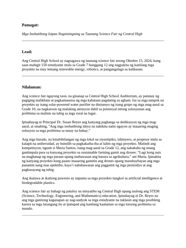 PRACTICE SA PAGSUSULAT 1 - Copy | PDF