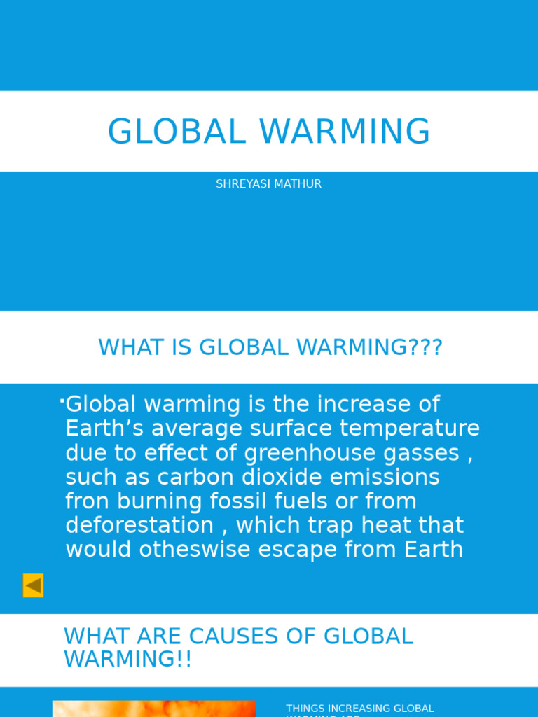 Causes and Solutions for Global Warming | PDF