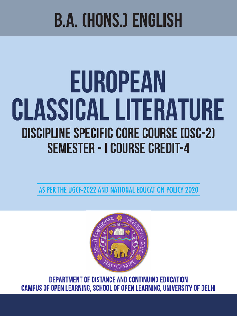 European Lassical Literature Book (ENGLISH) | PDF | Penelope | Odysseus