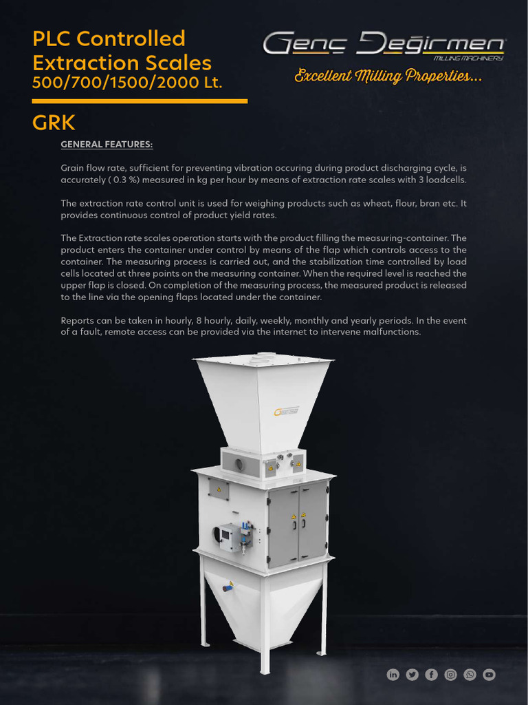 PLC Controlled Extraction Scales 500 700 1500 2000 Genc | PDF